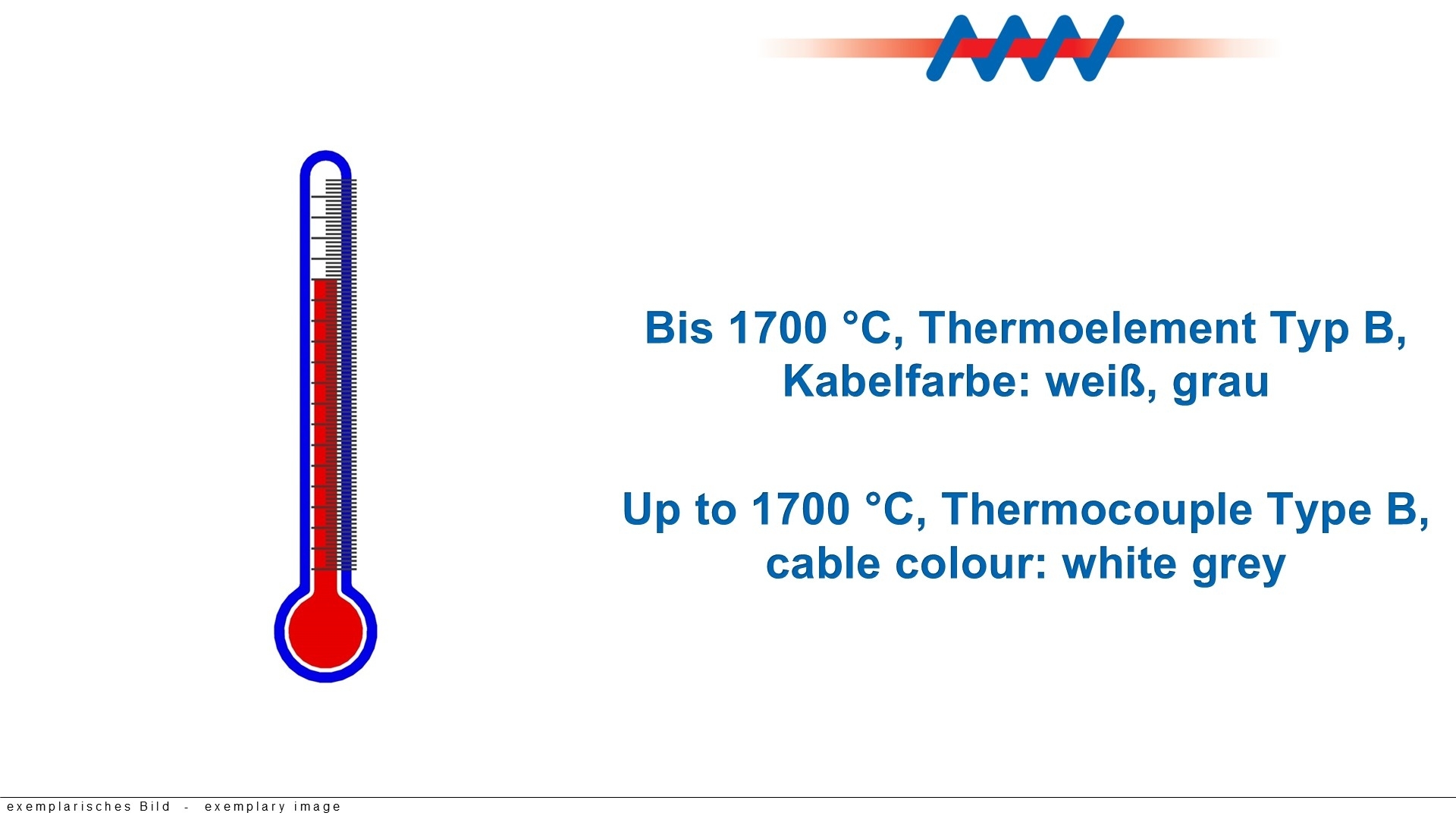 Thermoelement Typ B, bis zu 1700°C